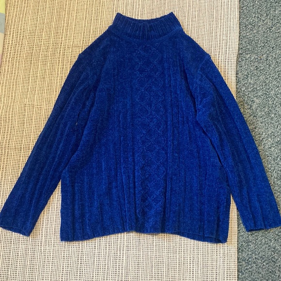 Vintage | Sweaters | Vintage Bright Blue Sweater | Poshmark